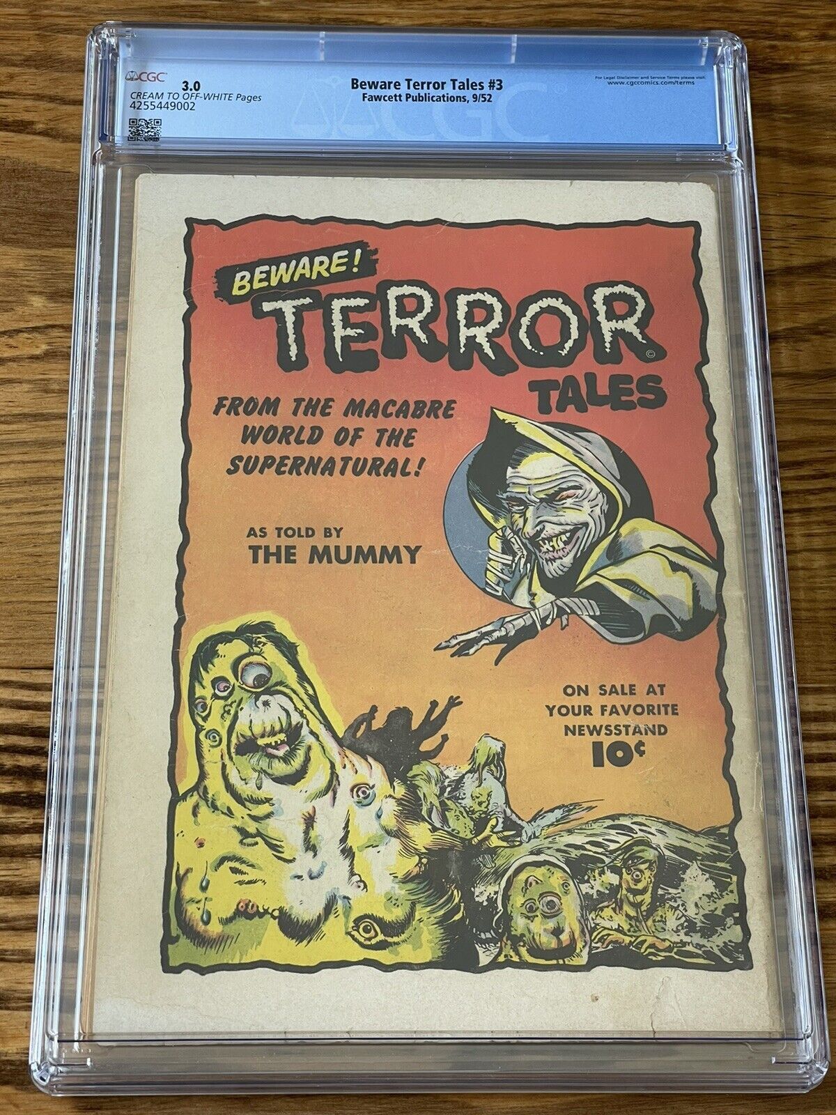 Beware Terror Tales #3 CGC 3.0 Fawcett Comics (1953) Rare Pre Code ...