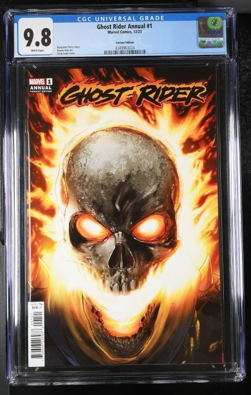 Ghost Rider Annual #1 CGC 9.8 Greg Land Skull Variant Cover Marvel 2023 ...