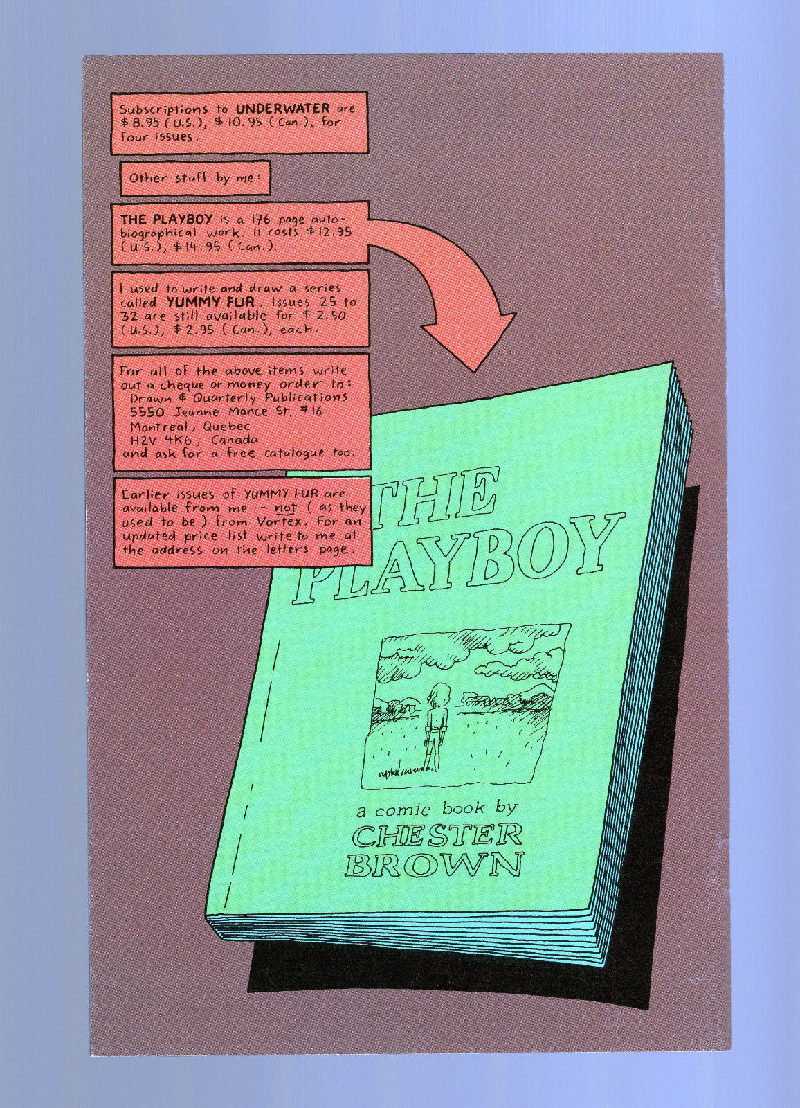 Underwater LOT #1-3 - Chester Brown Cover Art and Story. (8.5/9.0) 1994 ...