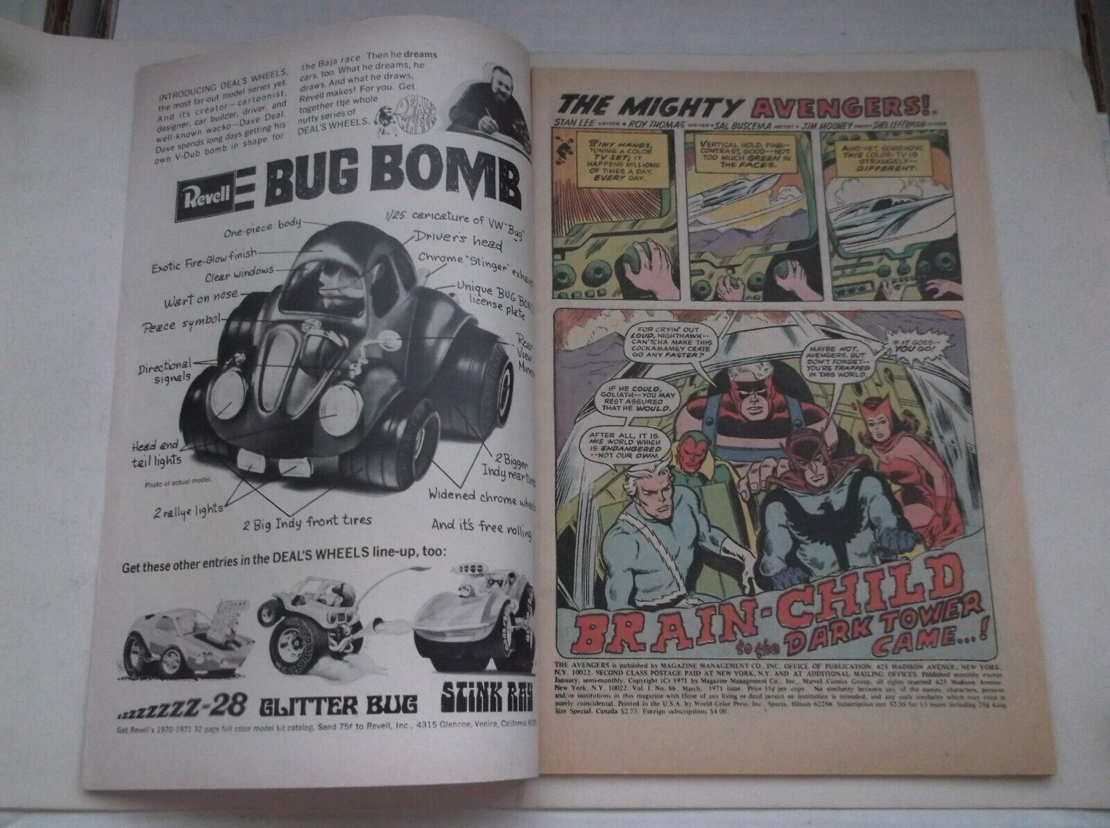 Marvel: the Avengers #86, Team/Squadron Supreme VS Brain-Child, 1971 ...