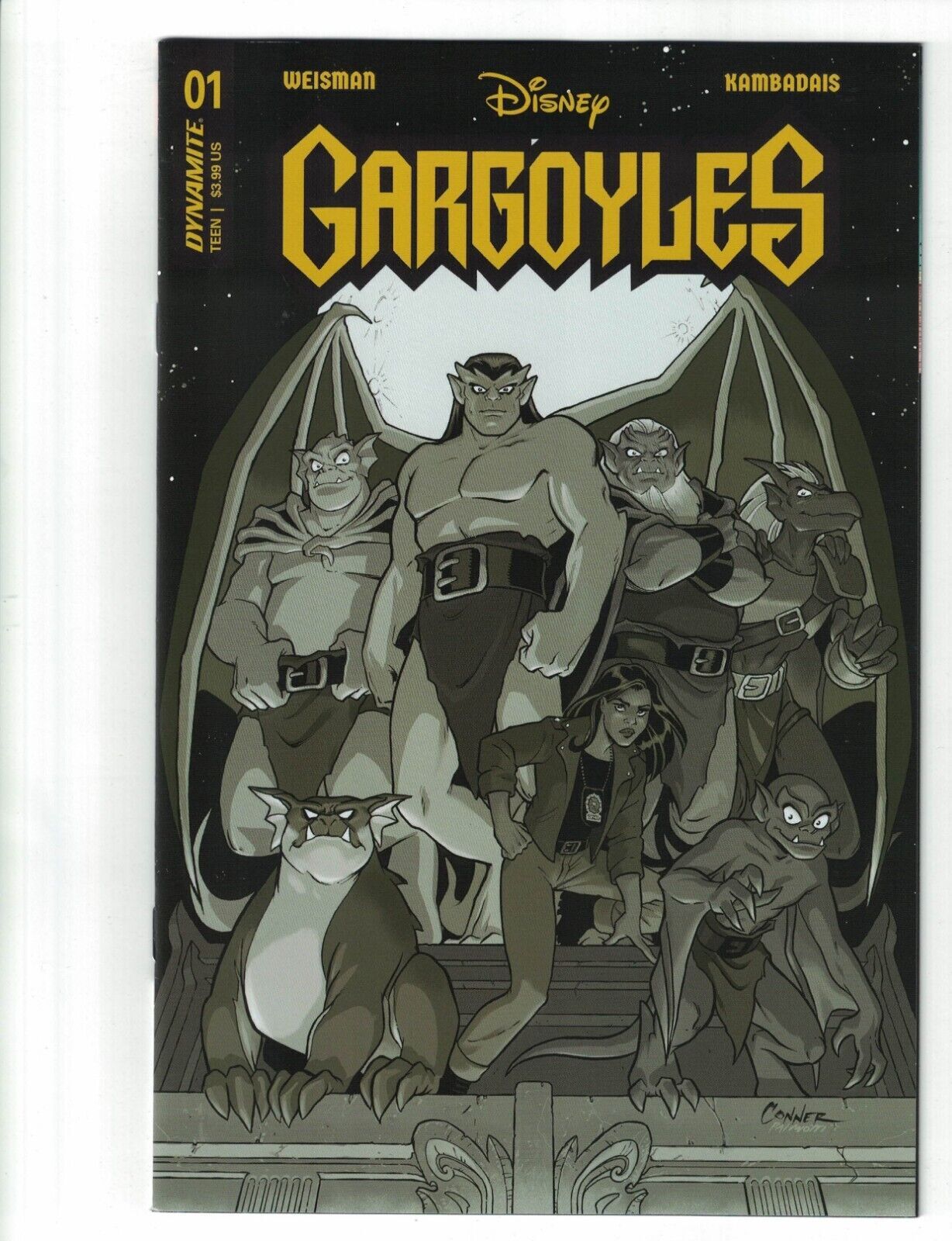 Gargoyles #1 Cover P 1:75 Conner B&W Variant Dynamite 2022 Eb100 ...