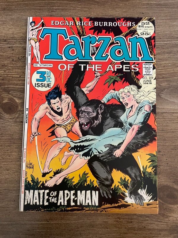 Tarzan Of The Apes # 209 NM DC Comic Book Joe Kubert Cover Art Monkey ...