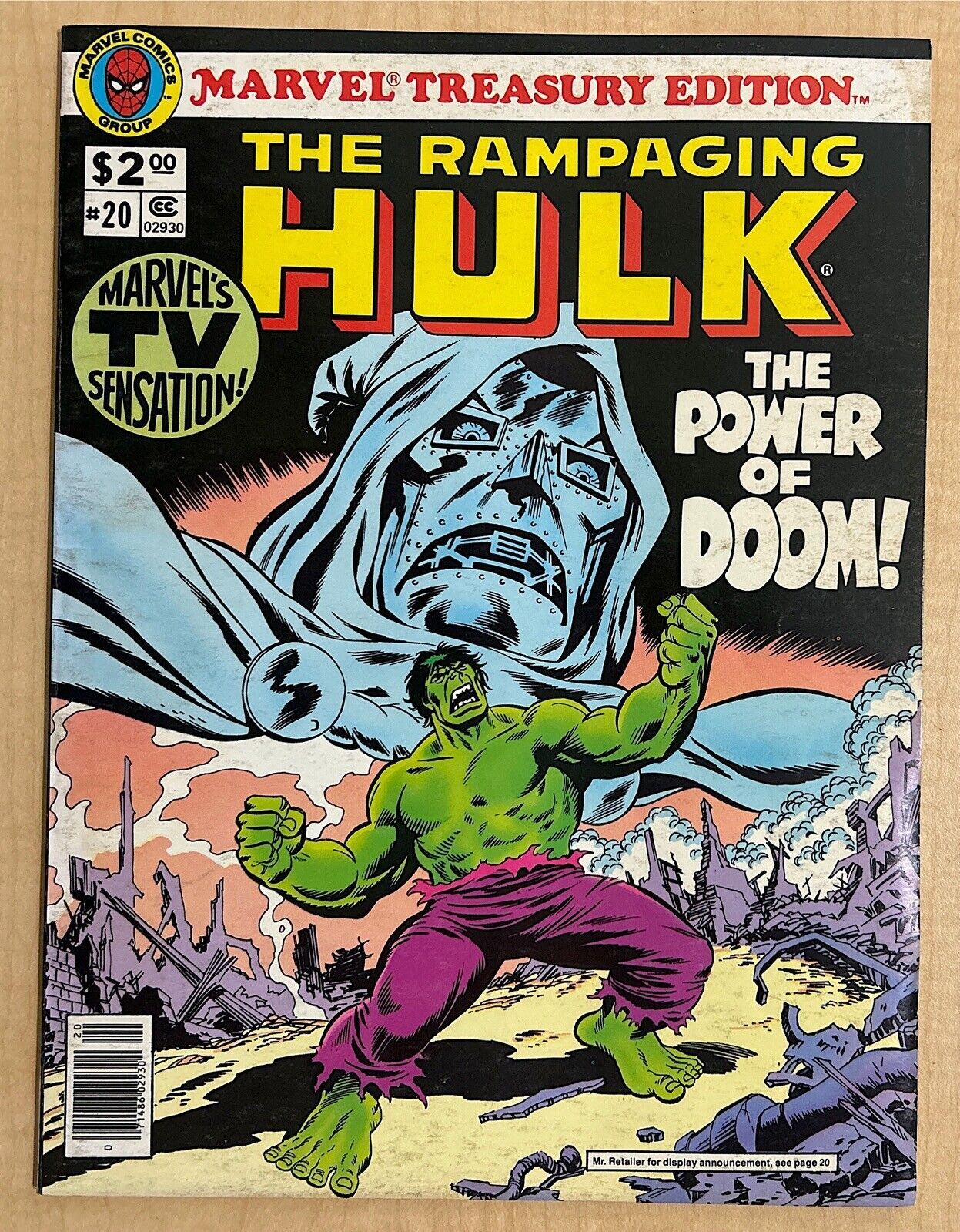 Marvel Treasury #20 Ramping Hulk & Doctor Doom VG/F 5.0 MARVEL COMICS ...