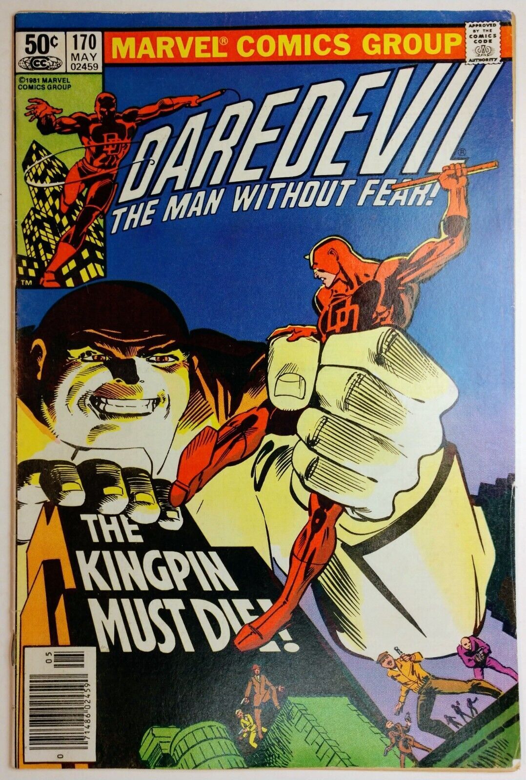 Daredevil #170 Newsstand, 1st App of Kingpin in DD Title | Comic Books ...