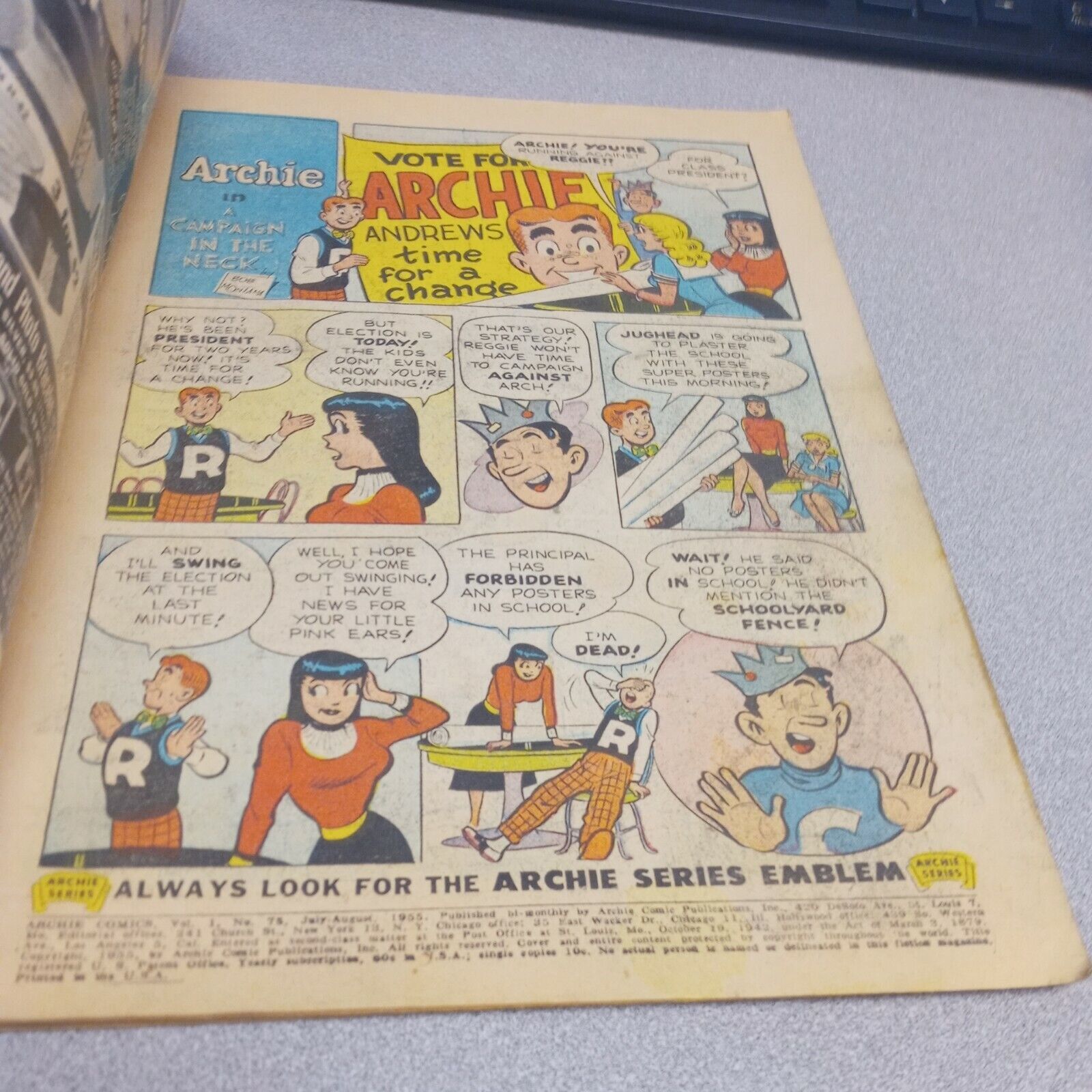 ARCHIE #75 Golden Age Bob Montana cover & art Betty Jughead Veronica ...