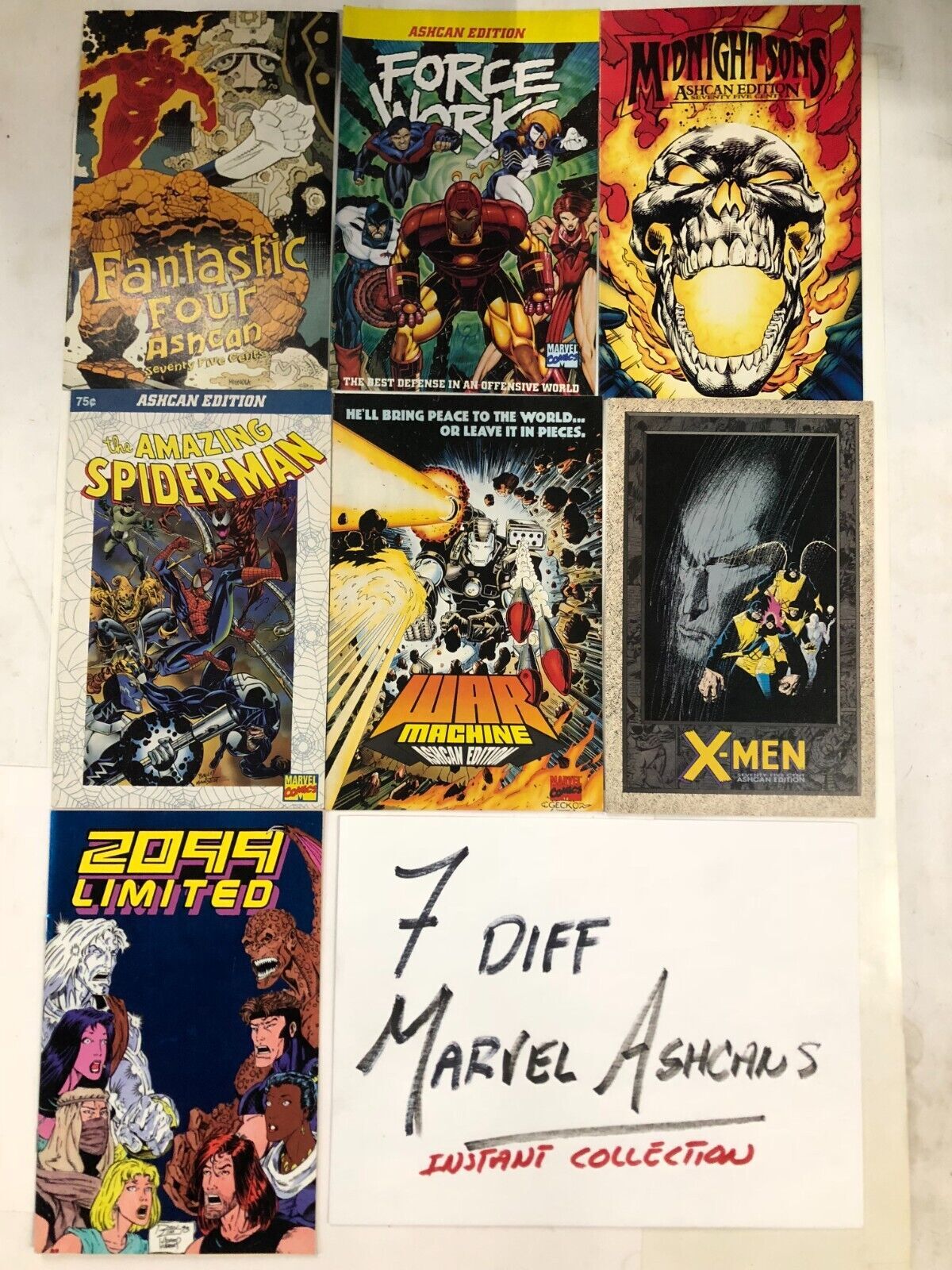 Marvel Ashcan Library - 7 diff - X-Men Spider-Man Fantastic Four ...