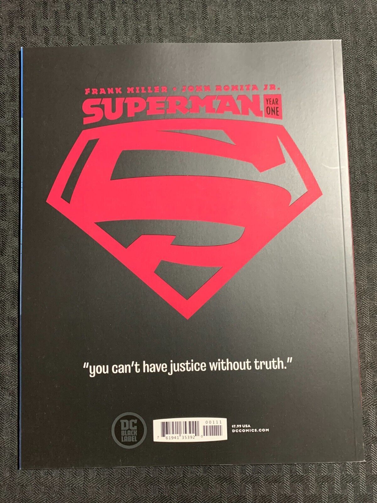 2019 SUPERMAN YEAR ONE #1 VF 8.0 DC Black Label / Frank Miller & John ...