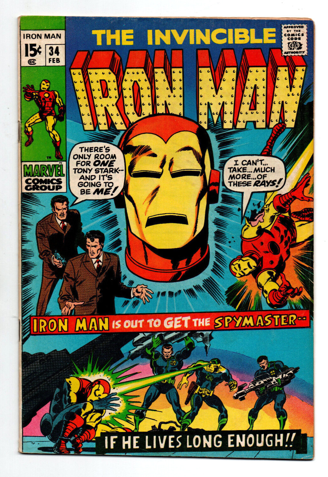 Invincible Iron Man #34 - Spymaster - 1971 - VG/FN | Comic Books ...