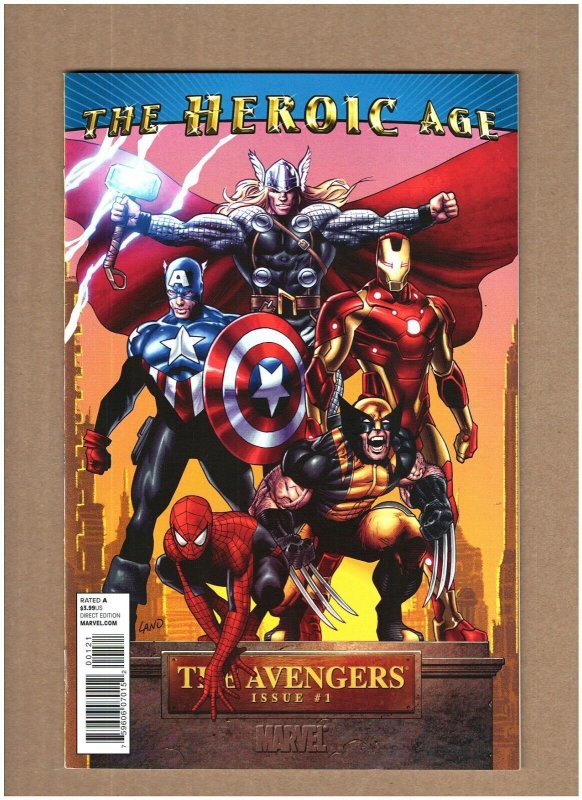 Avengers #1 Marvel Comics 2010 Greg Land Heroic Age Variant NM- 9.2 ...