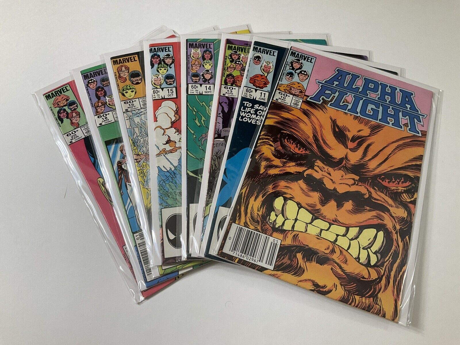 Alpha Flight 10 11 13 14 15 16 18 20 Fn Fine 6.0 Marvel Comics | Comic ...