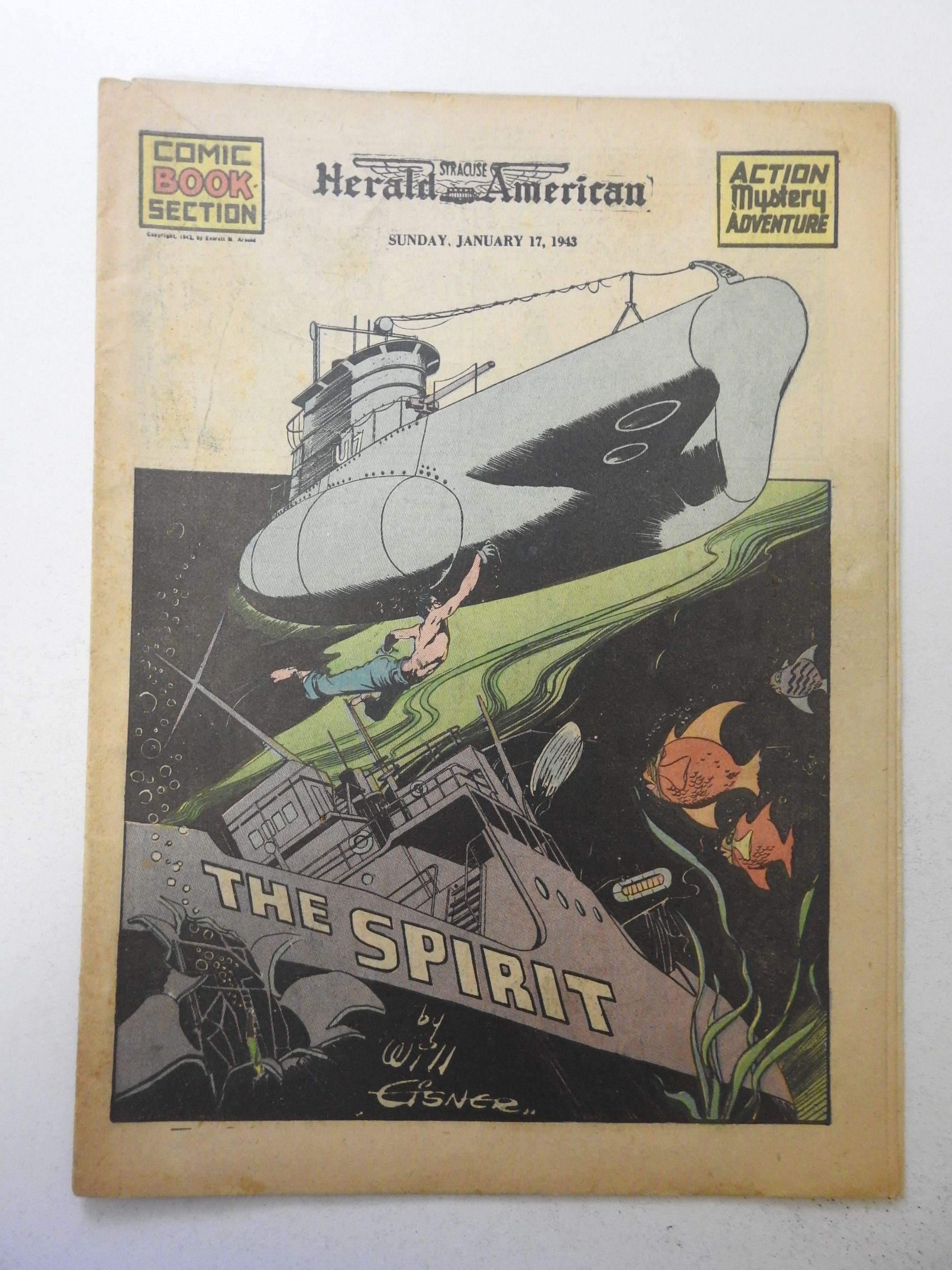 The Spirit #138 (1943) Newsprint Comic Insert Rare! | Comic Books ...
