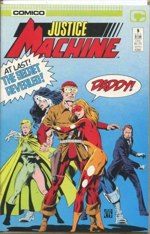 JUSTICE MACHINE #9, NM-, Elementals, Comico, 1987 more in store | Comic ...