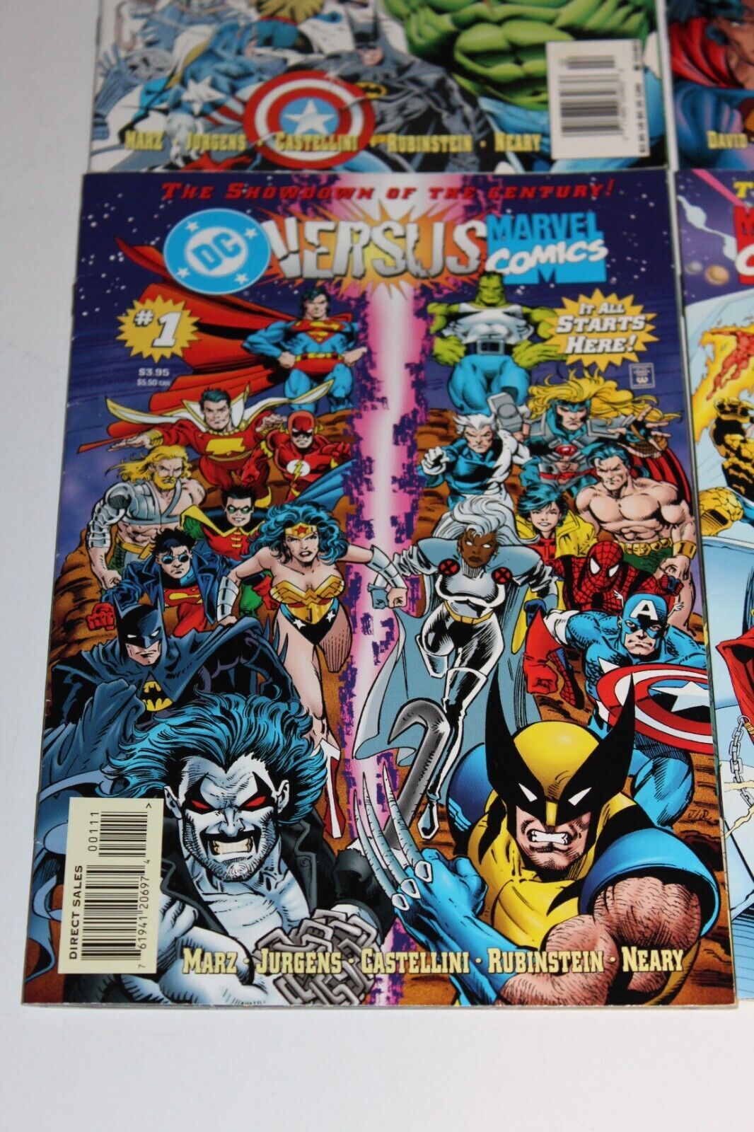 Complete Set Marvel Vs Versus DC 1 2 3 4 1996 Thor Superman Batman ...