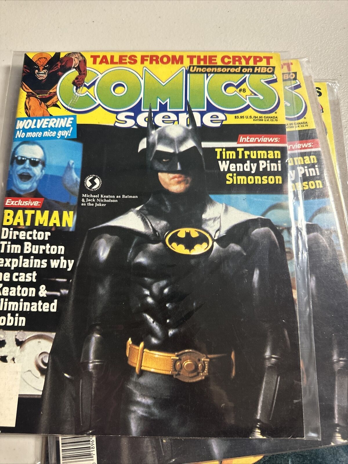 Comics Scene #8 1989 Batman Wolverine Tales From the Crypt magazine A8 ...