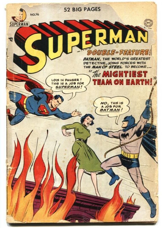 Superman #76-1952-Batman and Superman Team-up-Golden-Age DC FR | Comic ...