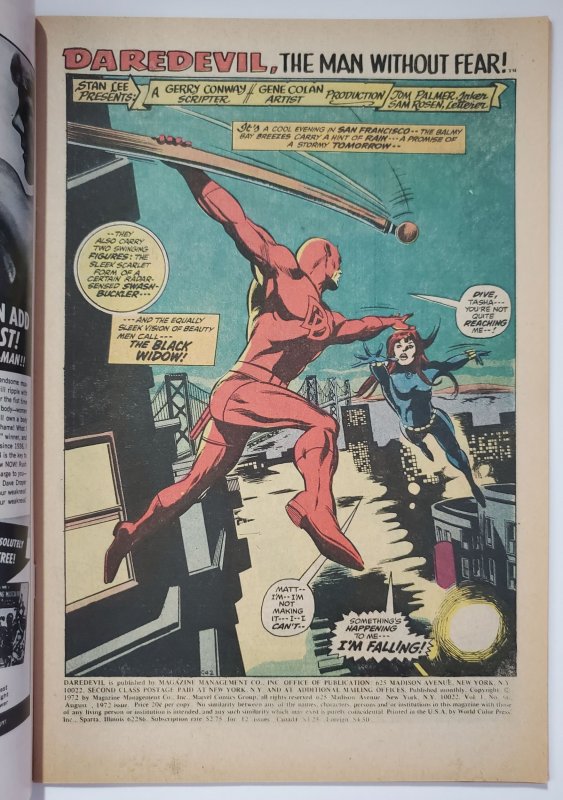 Daredevil #90 (1972) Key NM- Origin of Black Widow How she Gained her ...