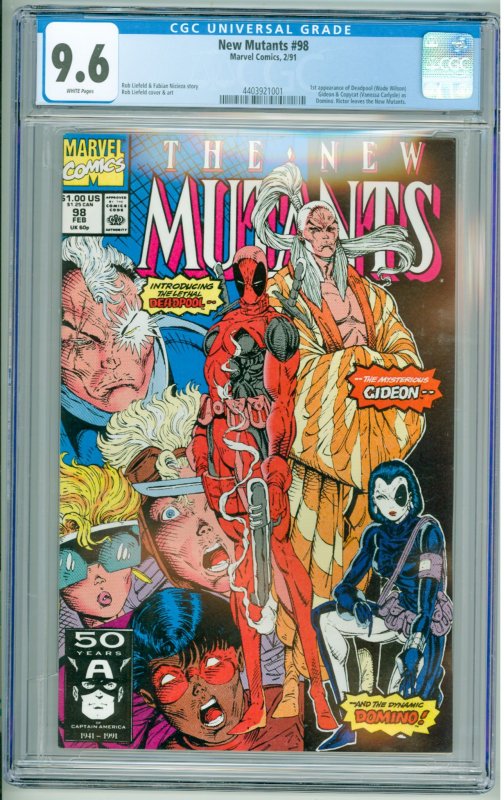 The New Mutants #98 (1991) CGC 9.6! 1st Appearance of Deadpool! | Comic ...