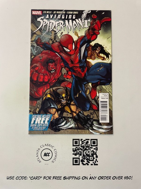 Avenging Spider-Man # 1 NM- Marvel Comic Book Red Hulk Venom Wolverine ...