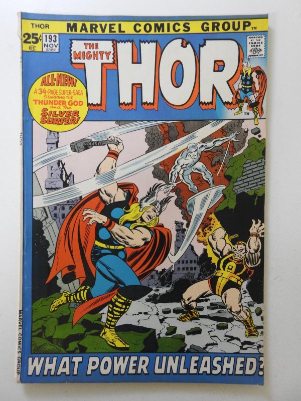 Thor #193 (1971) W/ The Silver Surfer! VG/Fine Condition!! | Comic Books - Bronze Age, Marvel ...