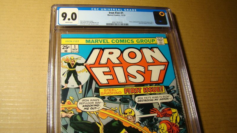 Iron Fist 1 *Cgc 9.0 White Pages* VS Iron MAN 1st Solo 1975 Classic ...