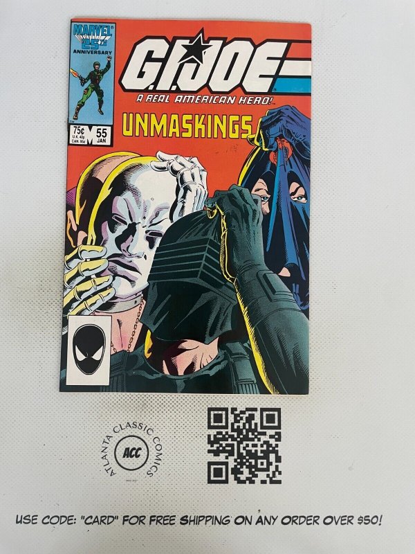G.I. Joe # 55 NM Marvel Comic Book Baroness Duke Snake Eyes Cobra ...
