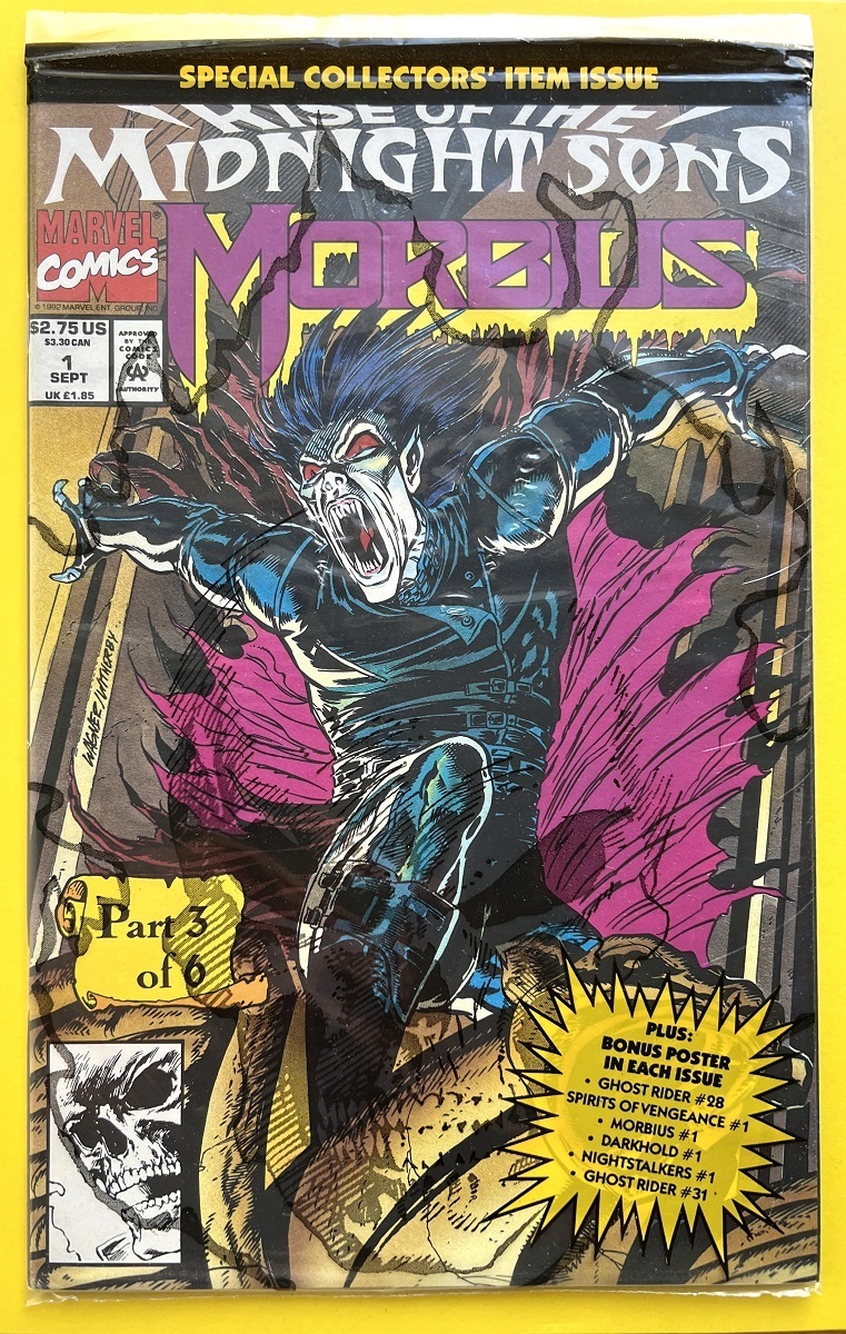 Morbius 1 Polybagged With Poster 1st Solo Series (1992) | Comic Books ...