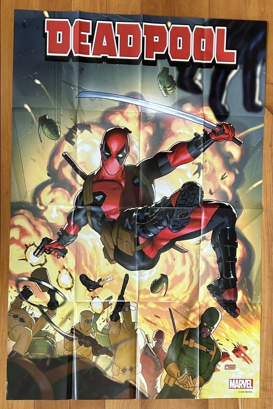 Deadpool #1 Promo Poster 2024 Marvel 24x36 New | Comic Collectibles ...