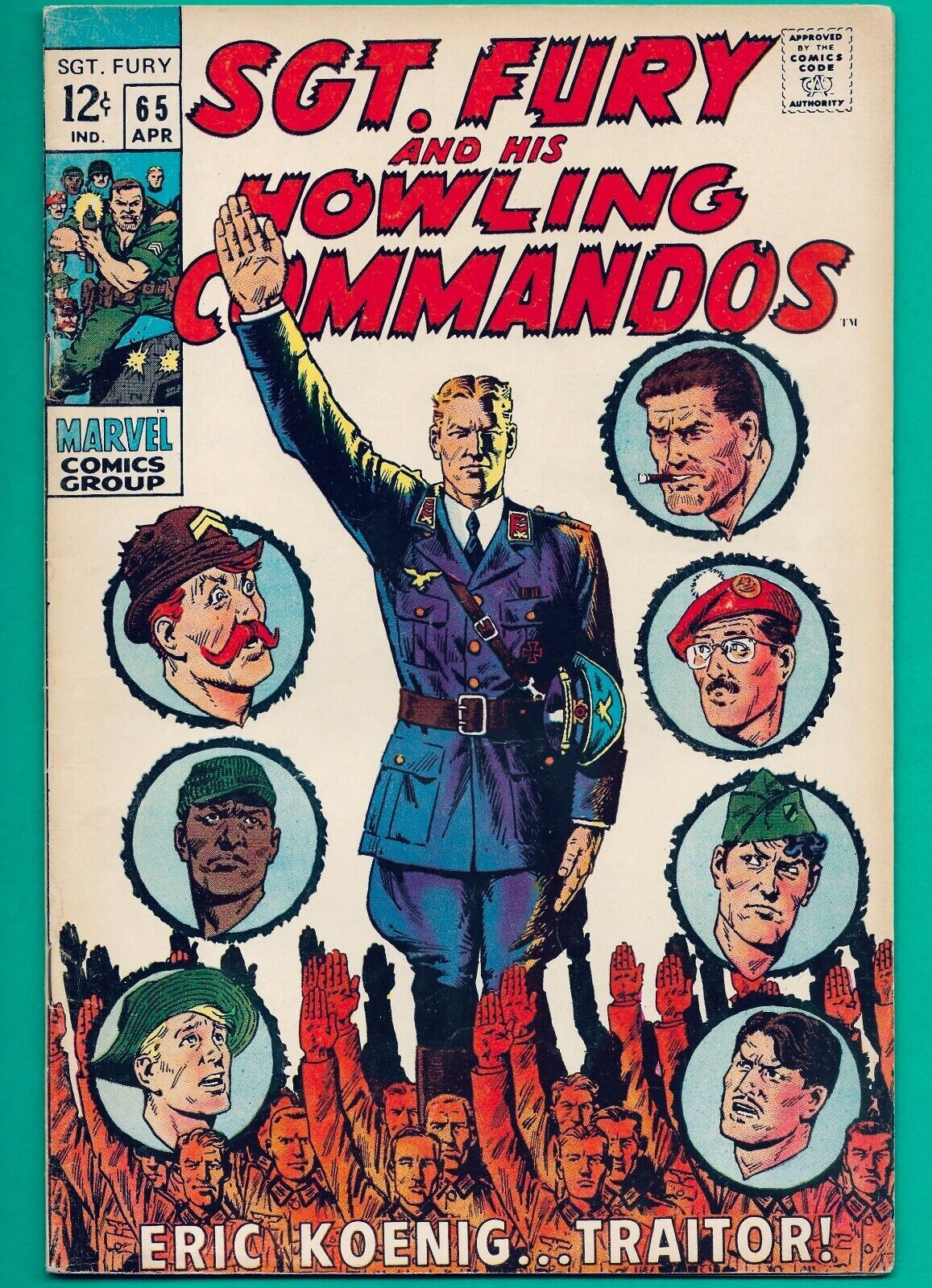 Sgt Fury and His Howling Commandos (Marvel, 1963) #65. VF- Nazi Cover ...