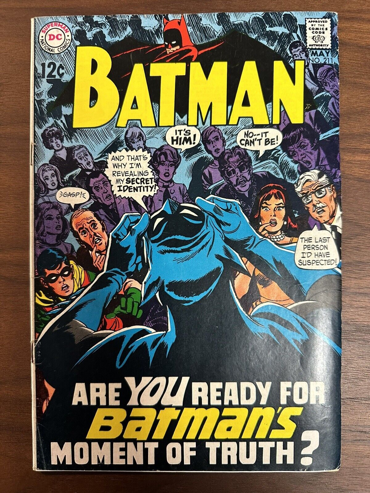 Batman #211 VG+ “Batman's Big Blow-Off” (DC 1969) | Comic Books ...