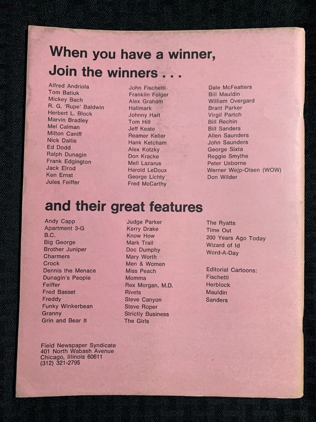 1976 Sept CARTOONIST PROFILES Fanzine #31 FN 6.0 Henry by John Liney ...