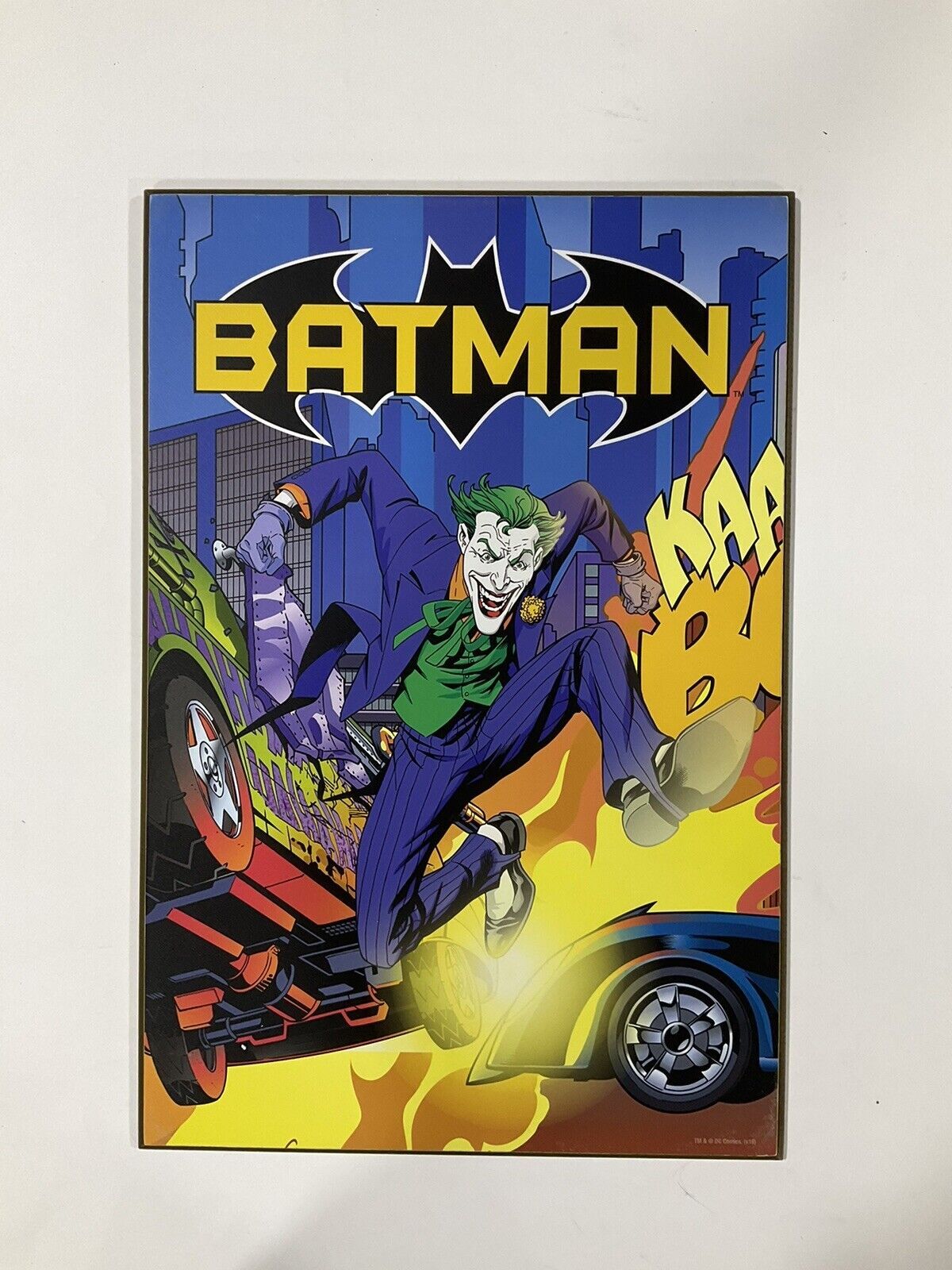 Joker Batman Car Crash wood wall art sign print DC Comics | Comic ...