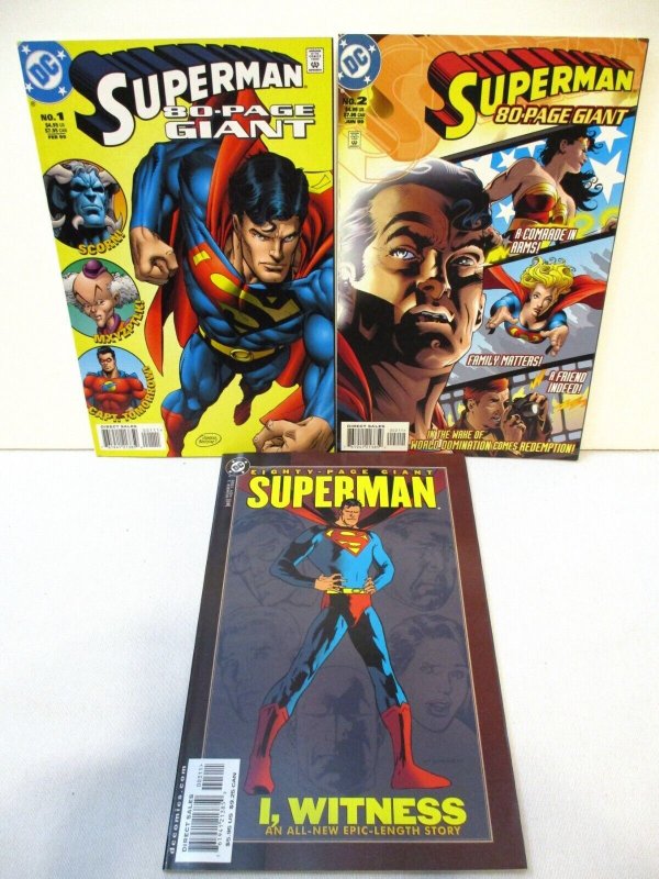 Superman 80 Page Giant #1-3 complete Set - DC Comics 1999 | Comic Books - Modern Age, Superman ...
