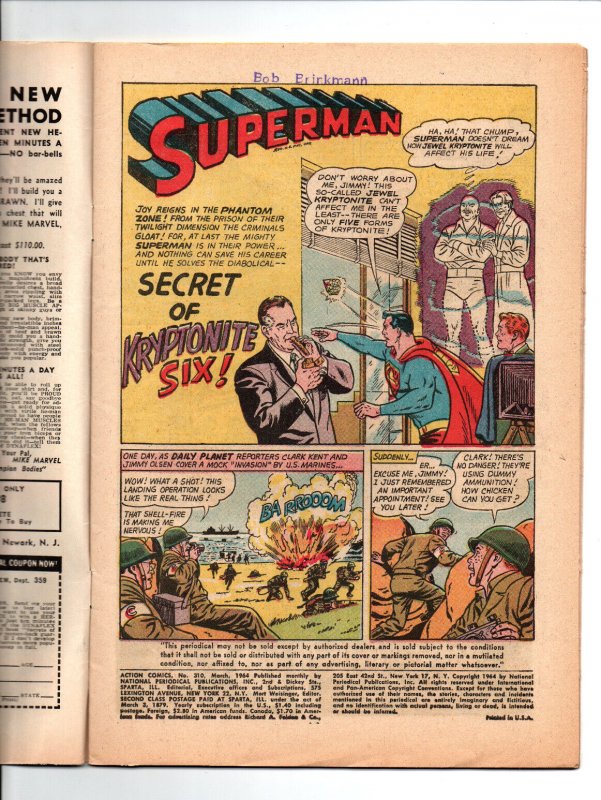 Action Comics #310 - 1st Jewel Kryptonite - KEY - Superman - Swan ...