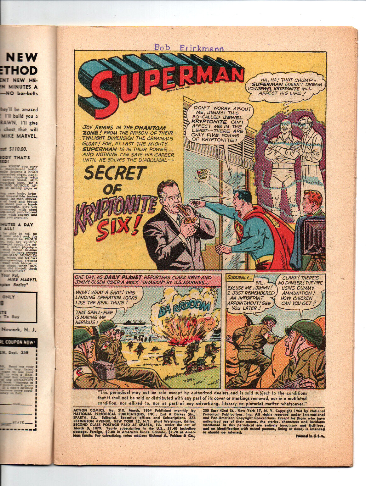 Action Comics #310 - 1st Jewel Kryptonite - KEY - Superman - Swan ...