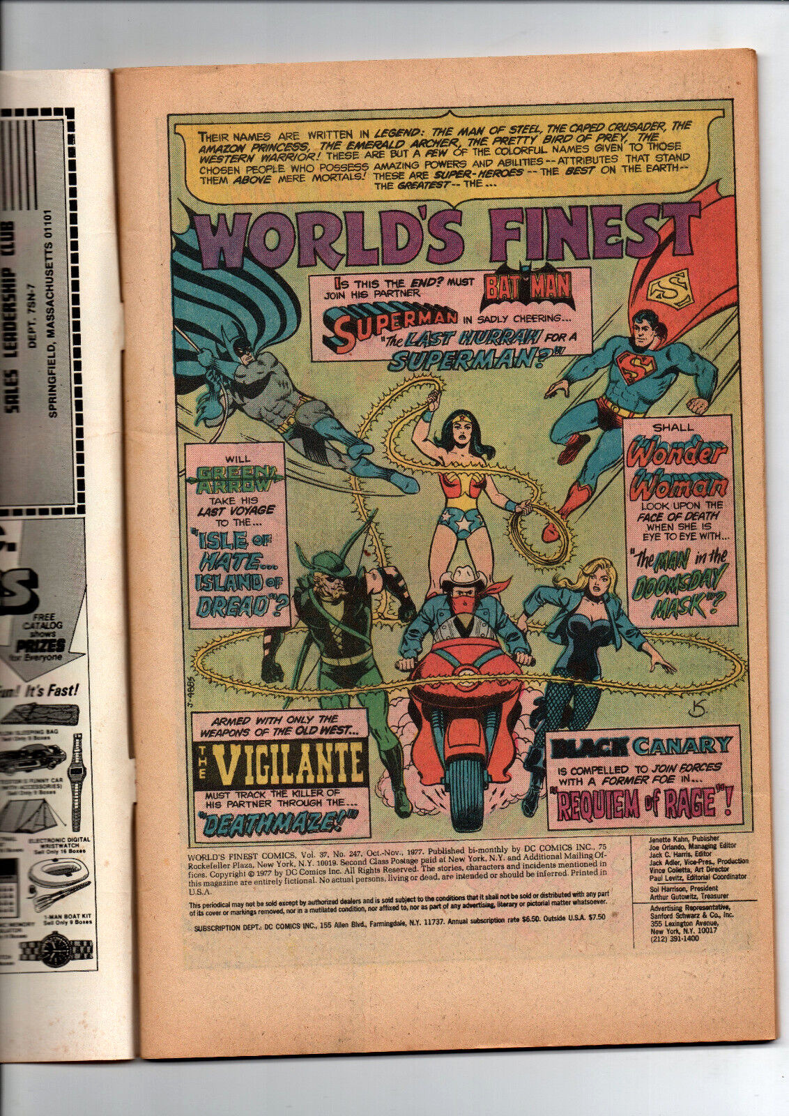World's Finest #247 newstand - Superman - Batman - 1977 - FN | Comic ...