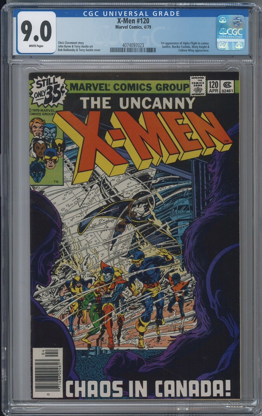 X-MEN 120 CGC 9.0 VF/NM WP! 1st App ALPHA FLIGHT cameo WHITE 1979 ...