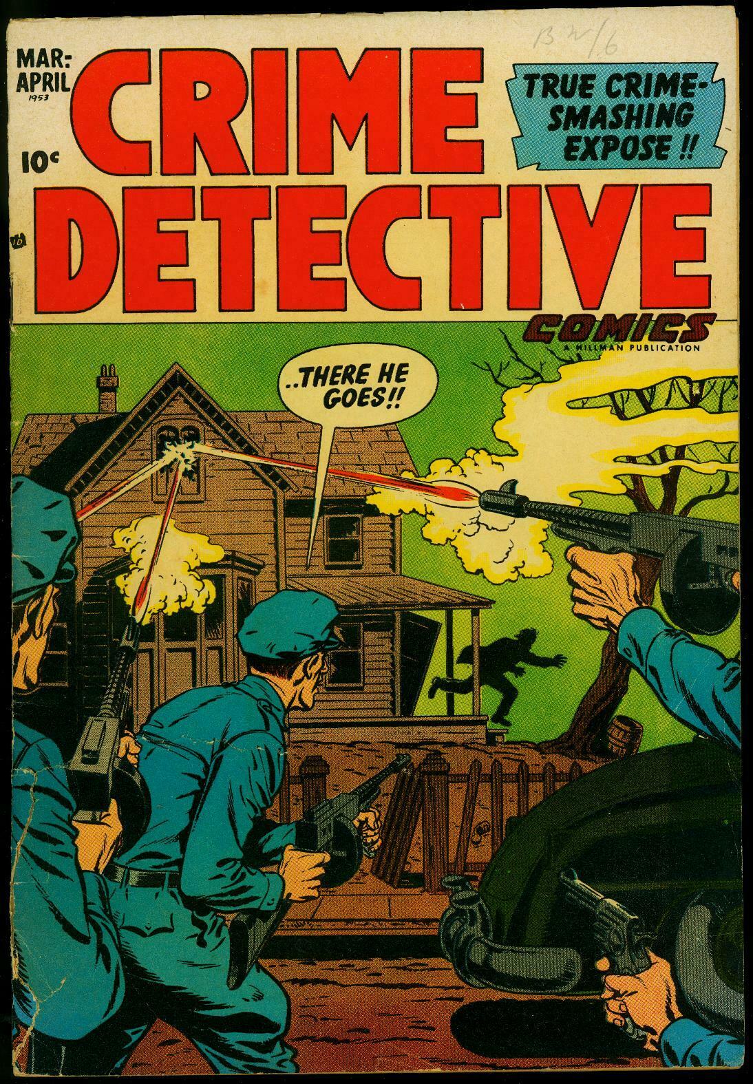 Crime Detective Vol 3 #12- Hillman Golden Age Tommy Gun cover G/VG ...