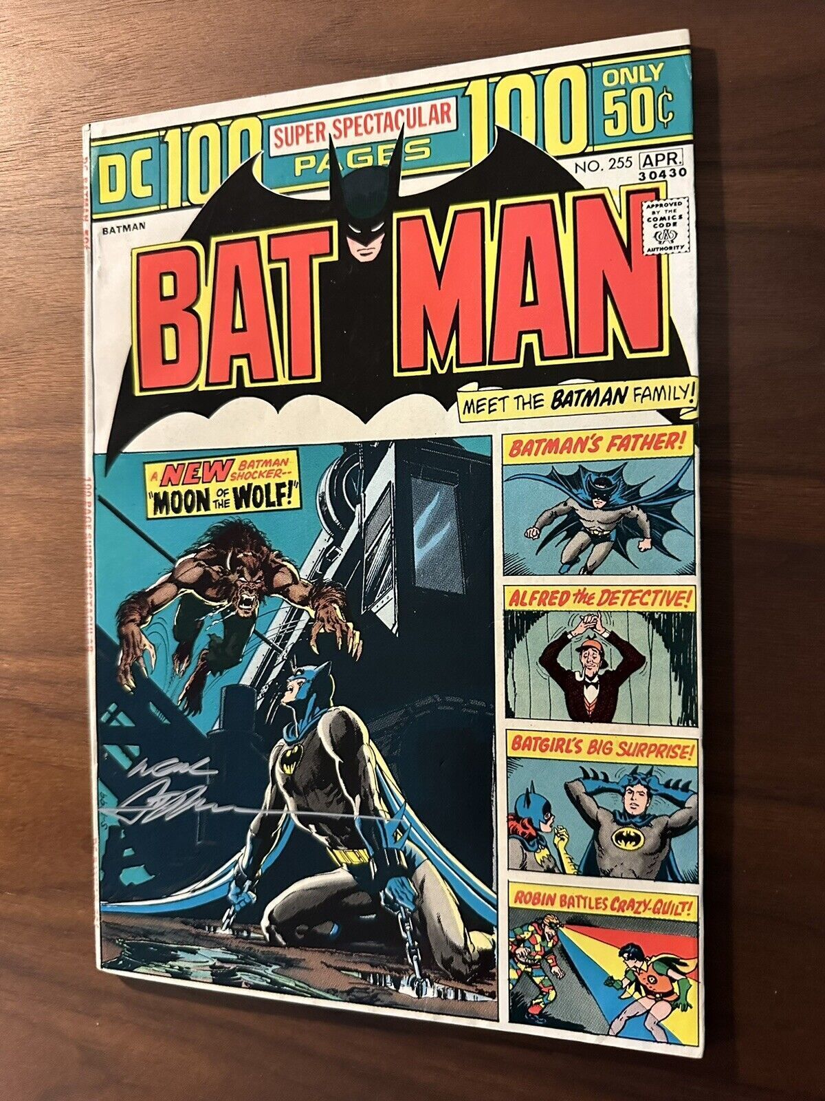 Batman #255 FN/VF Signed By Neal Adams. 1st App. Anthony Lupus (DC 1974 ...