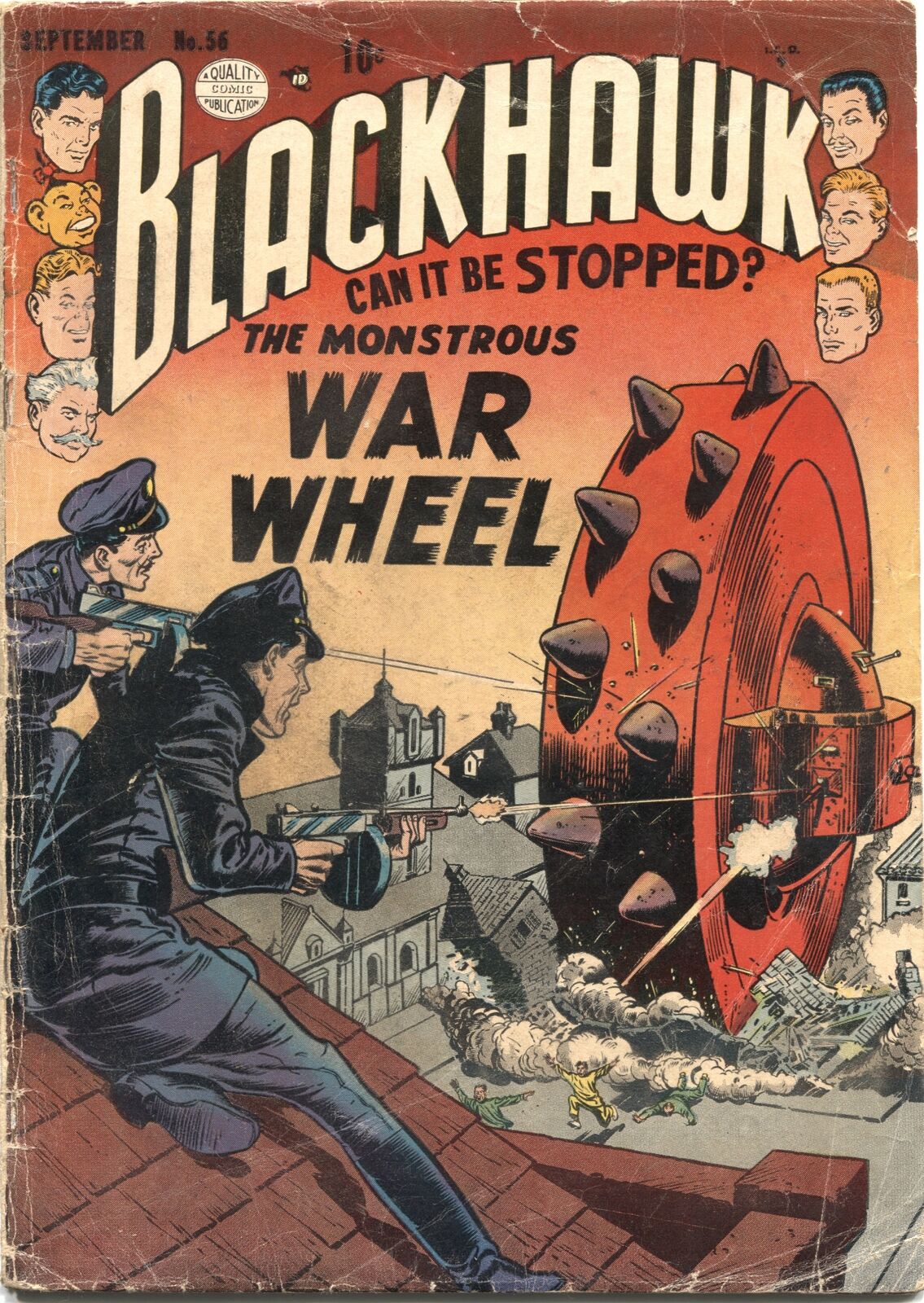 Blackhawk #56-1952-War Wheel Cover and Story-Ad for Blackhawk Movie ...