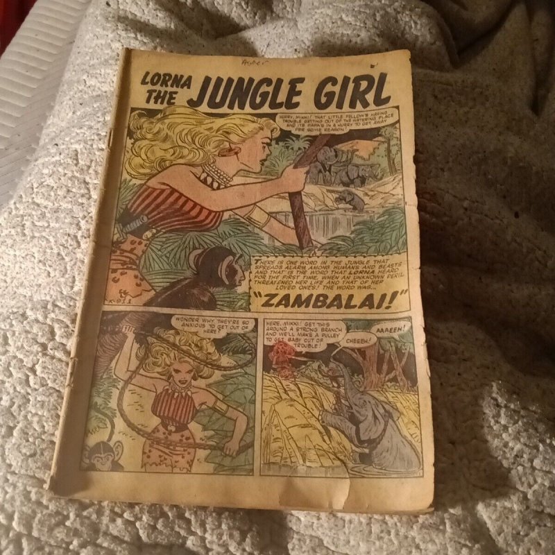 Lorna, The Jungle Girl #23 silver age 1957 Atlas Comic Book tales of ...