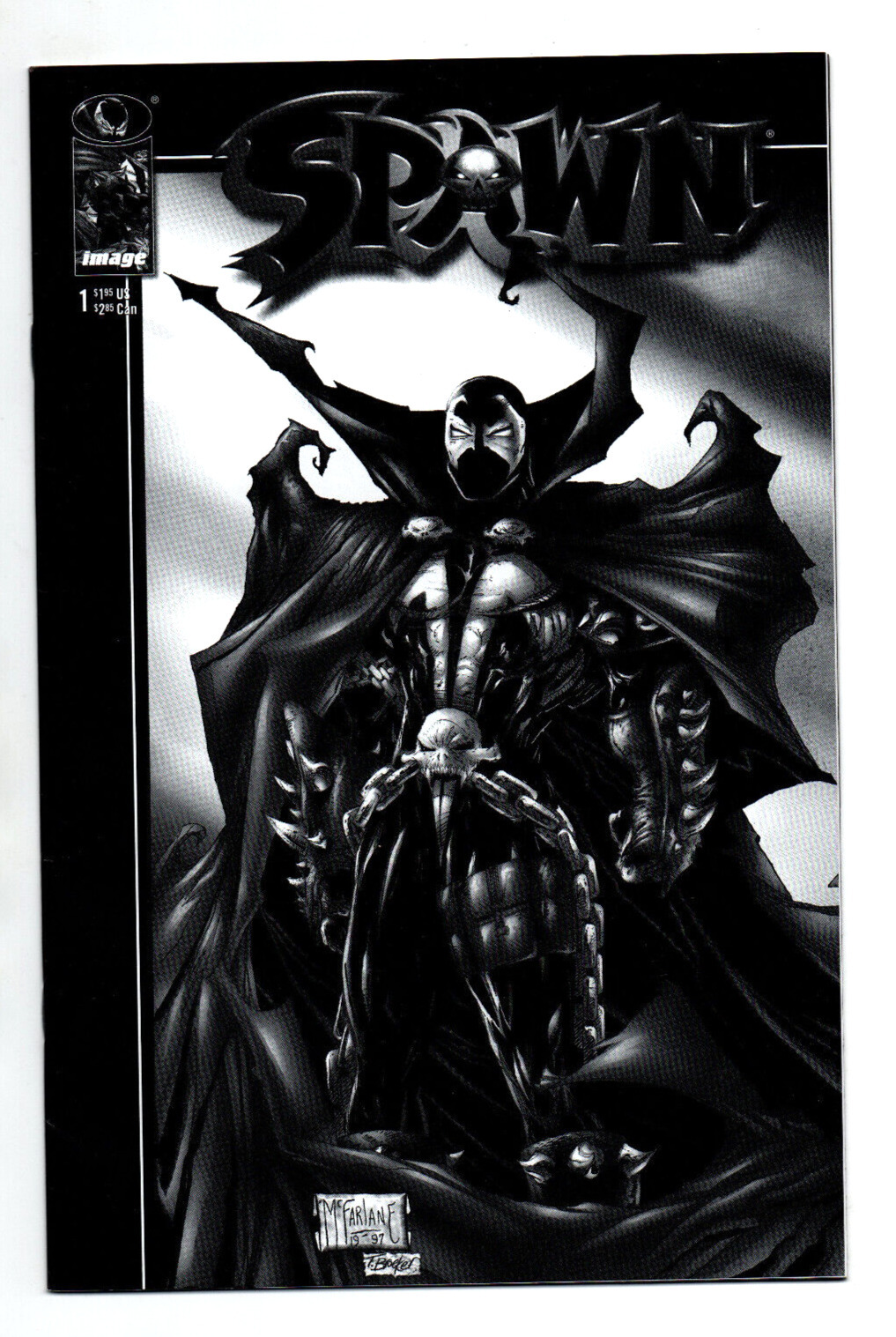 Spawn #1 Black and White Special Edition Variant - McFarlane - Image ...
