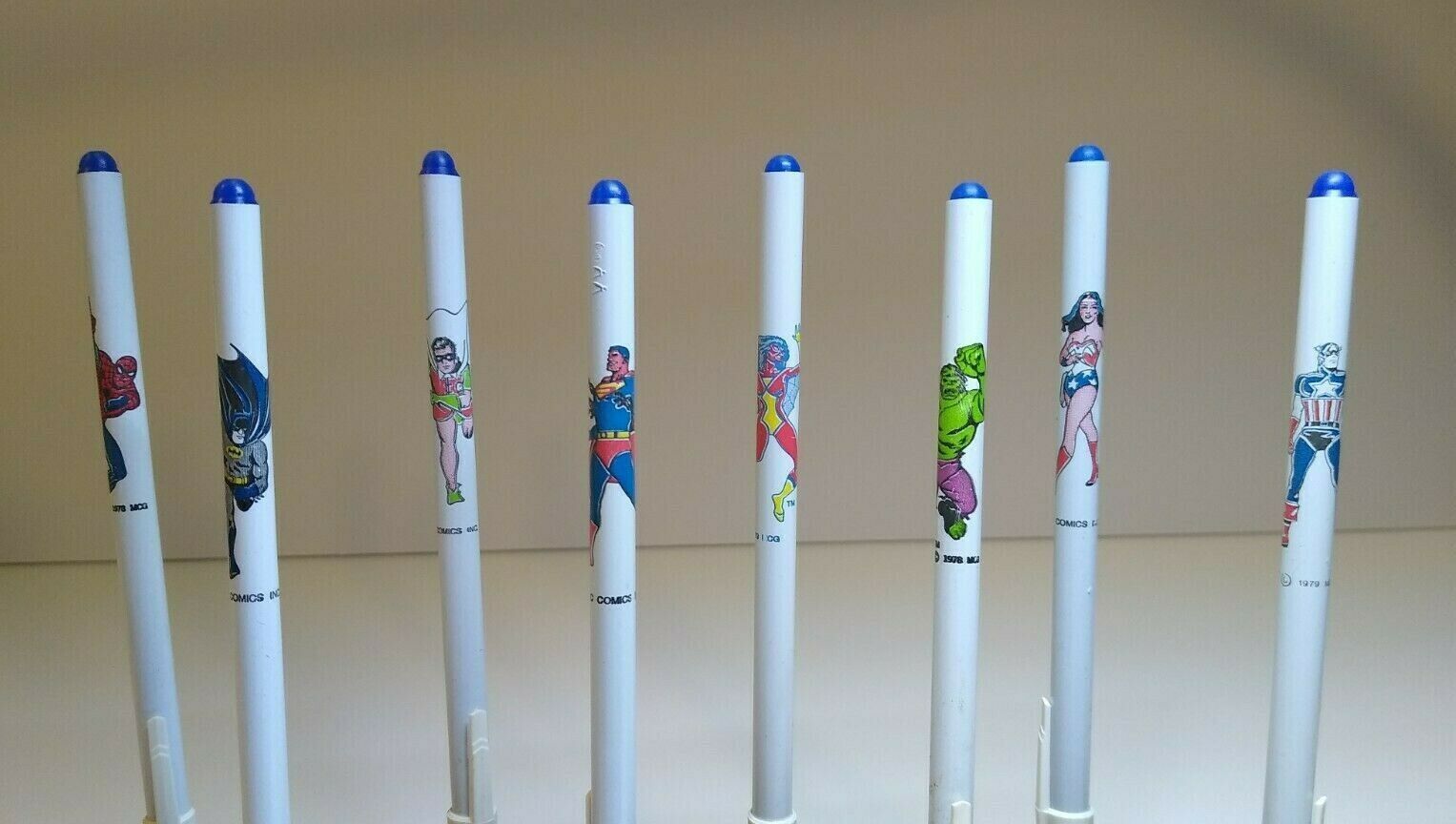 Superhero PENS 8 Wonder Women Spider Man Batman Hulk DC Comics Marvel ...