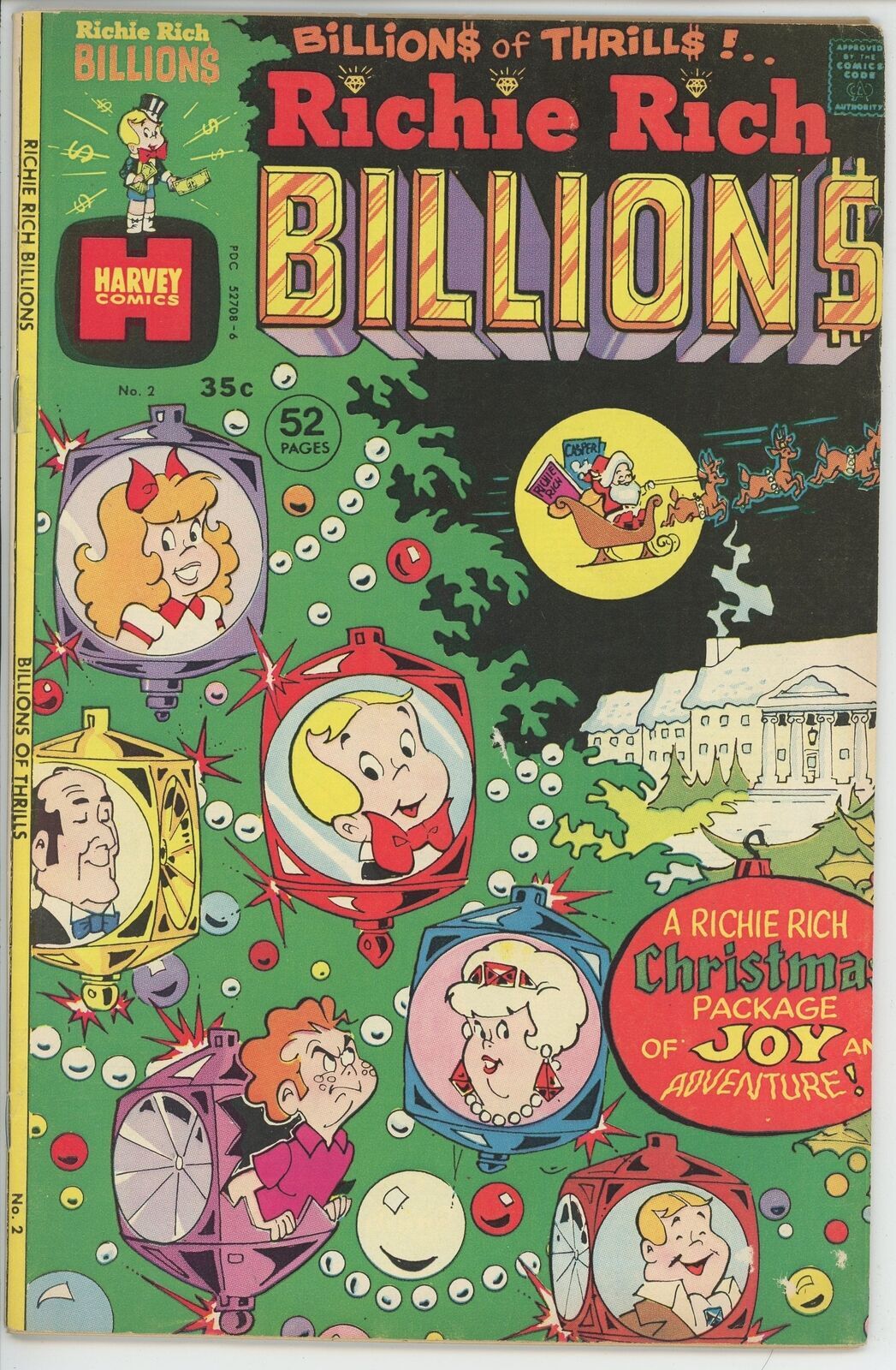 Richie Rich Billions #2 (1974 Harvey) - 6.0 FN *Night Before Christmas ...