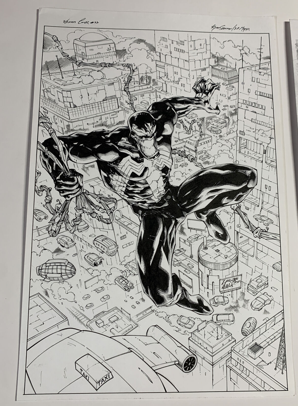 Venom 27 Original Cover Art Oa Pencils + Ink Page Ryan Stegman Meyer ...