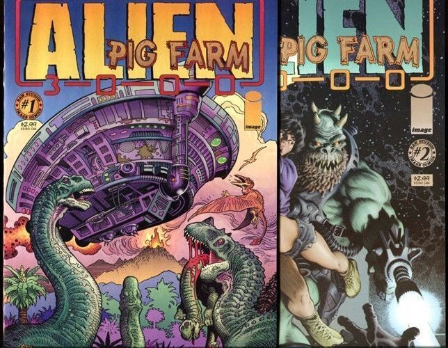 ALIEN PIG FARM 3000 #1 2 3 4 , NM, Steve Niles, Thomas Jane, Dinosaurs ...