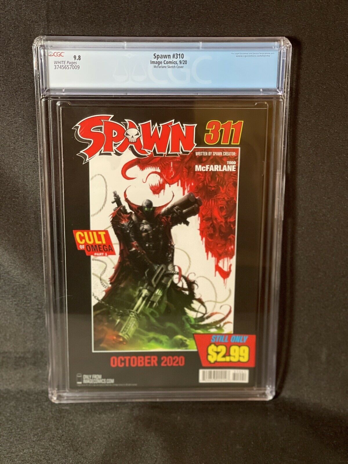 Spawn # 310 CGC 9.8 McFarlane Sketch Cover - Ninja spawn | Comic Books ...