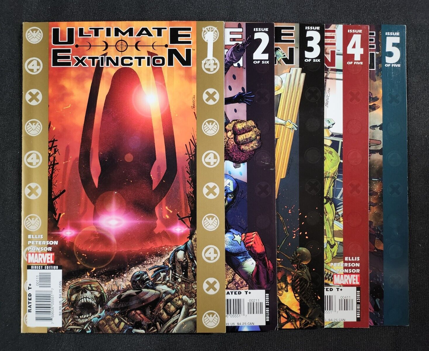 Ultimate Extinction 5PC LOT #1-5 - Brandon Peterson Cover+Art (8.0 ...