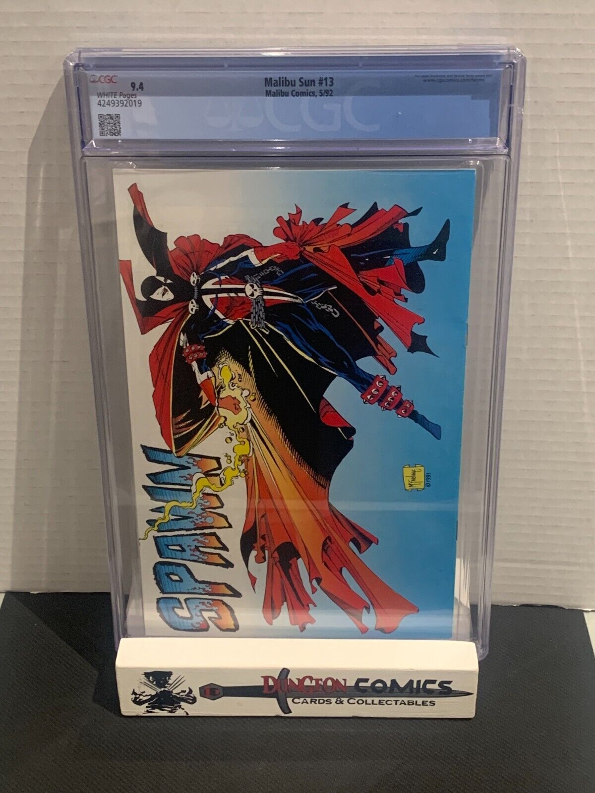 Malibu Sun # 13 CGC 9.4 Malibu Comics 1992 Todd McFarlane Cover 1st ...