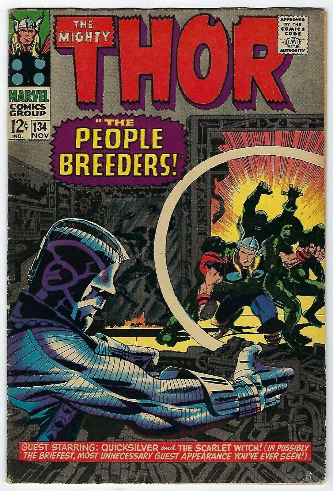 The Mighty Thor # 134 FN- Marvel 1966 1st Appearance Of The High ...