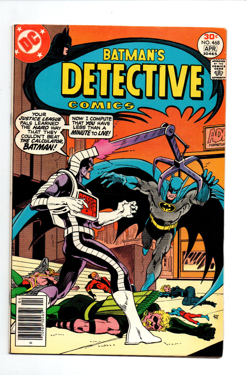 Detective Comics #468 - Batman - Calculator - Justice League - 1977 ...